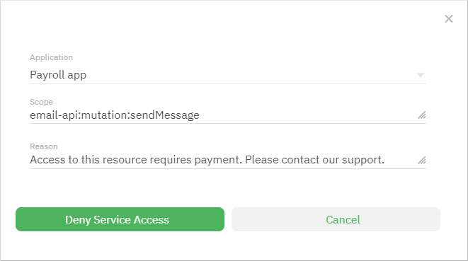 Deny service access | Socrate Business Services